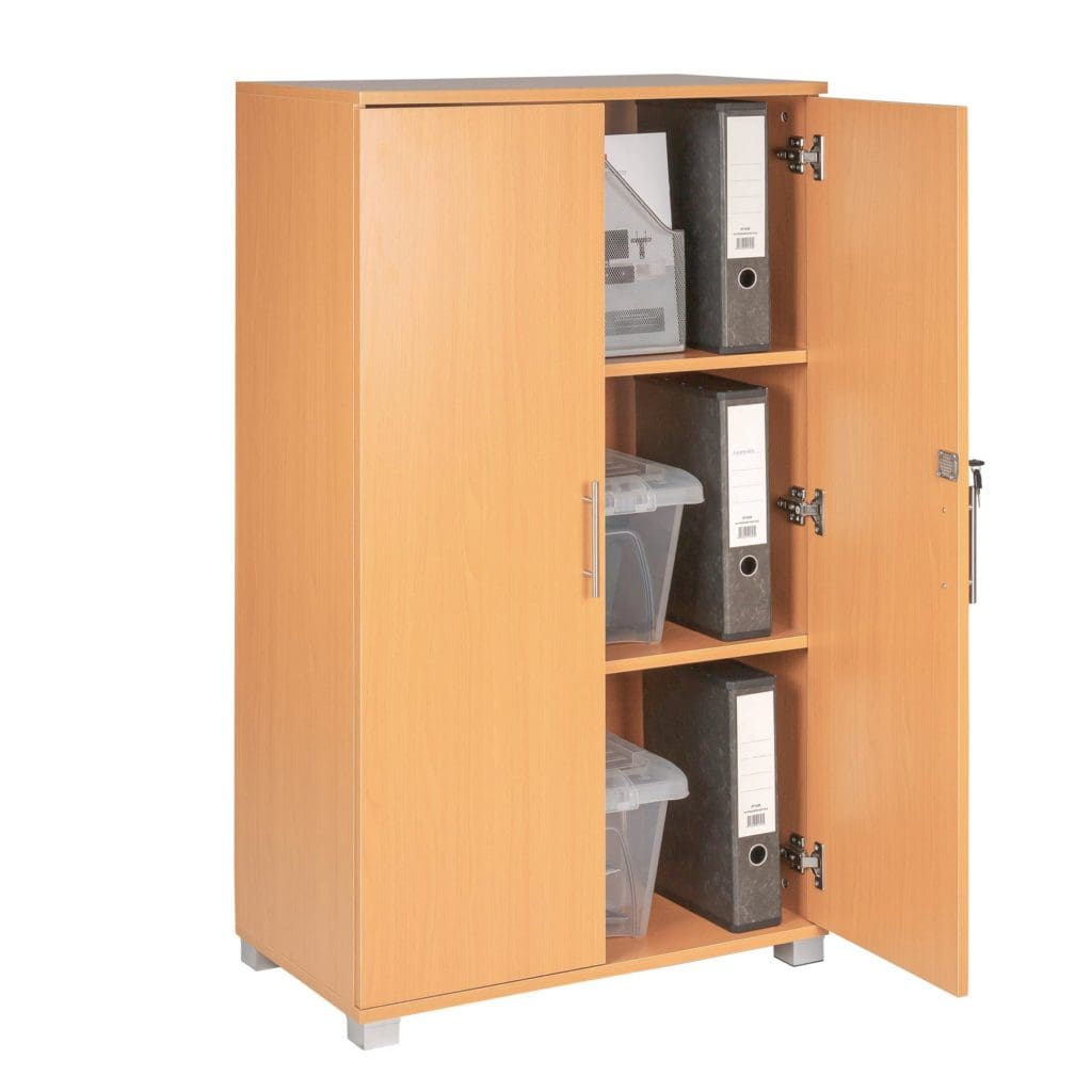 SD-IV03 Beech 2 Door Storage Cabinet | Locking Doors 1200mm