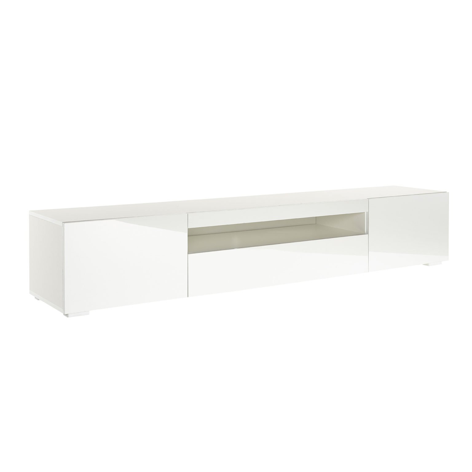 Tall White Storage Sideboard with LED lights | MMT-SIB03