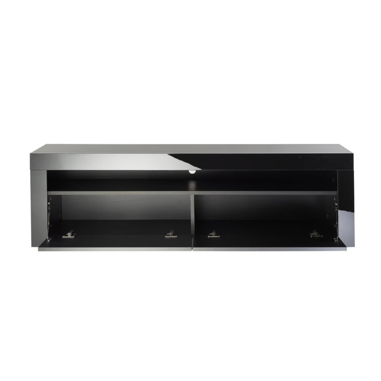 Gloss Black Storage Sideboard with LED lights | MMT-SIB02