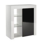 Gloss Black Storage Sideboard with LED lights | MMT-SIB02