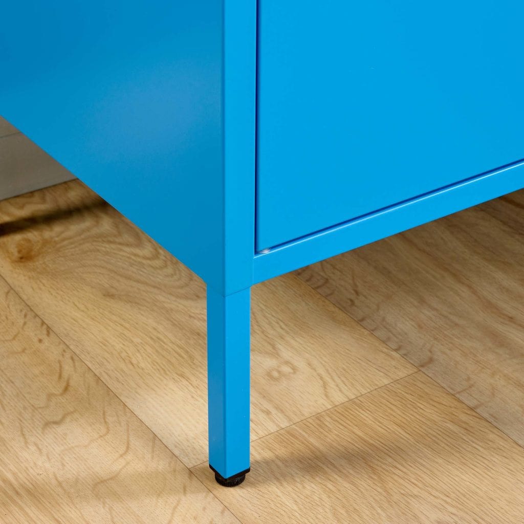 Industrial Style 2 Door Metal Sideboard Cabinet in Blue | MMT