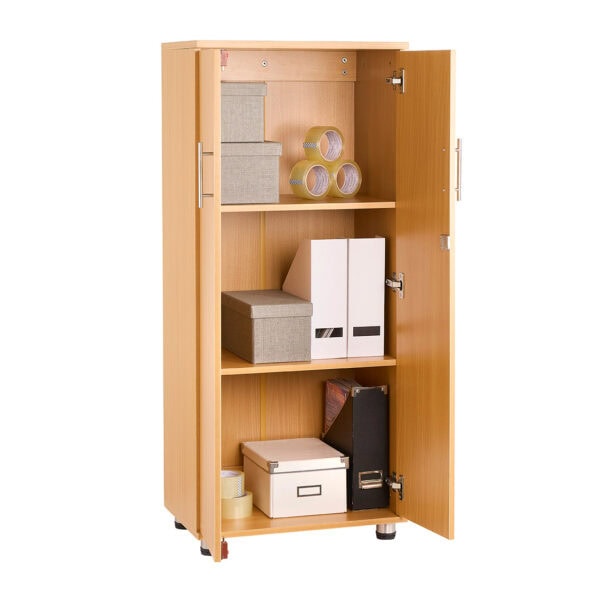 SD-IV12 Beech 2 Door Storage Cabinet | Locking Doors 1250mm