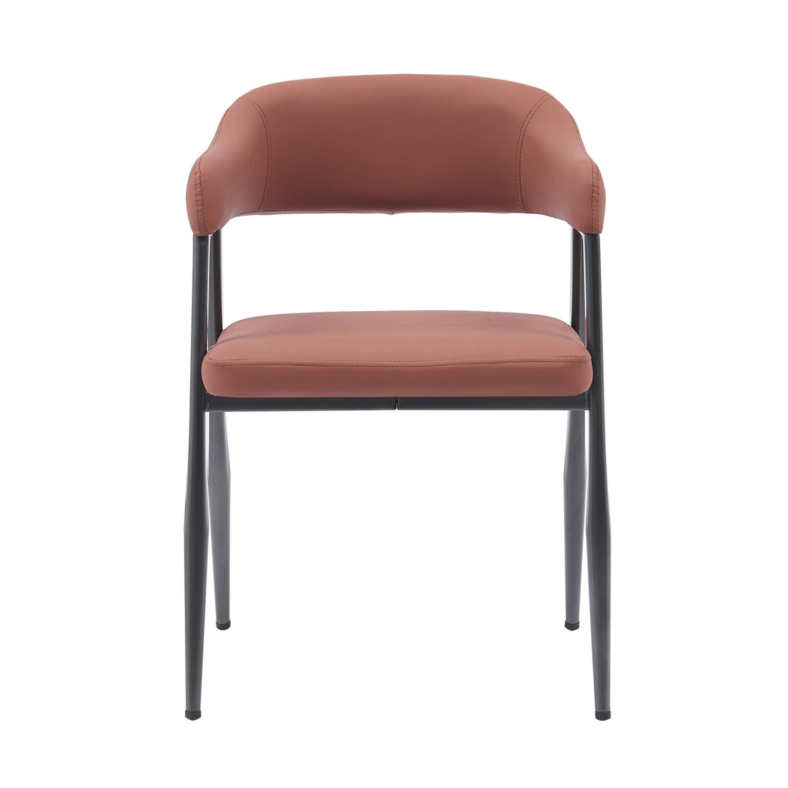 Set of 2 Tan Dining Chairs with Wrap Around Style